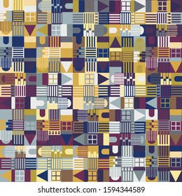 Architectural Buildings Vector Seamless Pattern Paper Stock Vector ...