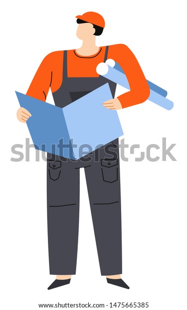 Architectural Design Project Engineering Engineer Vector Stock Vector ...