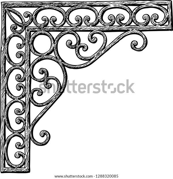 Architectural Detail Shape Decorative Corner Stock Vector (Royalty Free ...