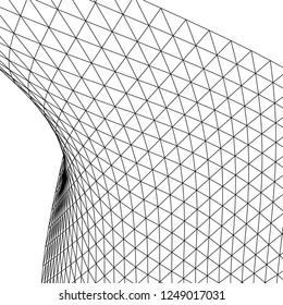 Architectural Drawing Abstract 3d Mesh Geometric Stock Vector (Royalty ...