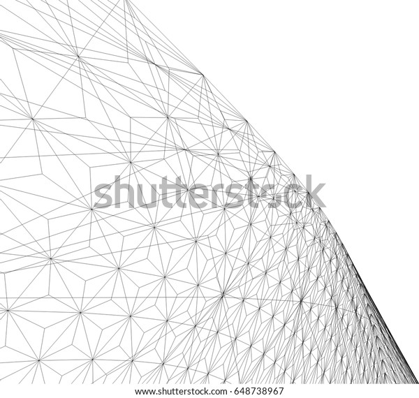 Architectural Drawing Futuristic Background Stock Vector (Royalty Free ...