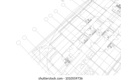 Architectural Drawing Vector Illustration Stock Vector (Royalty Free ...