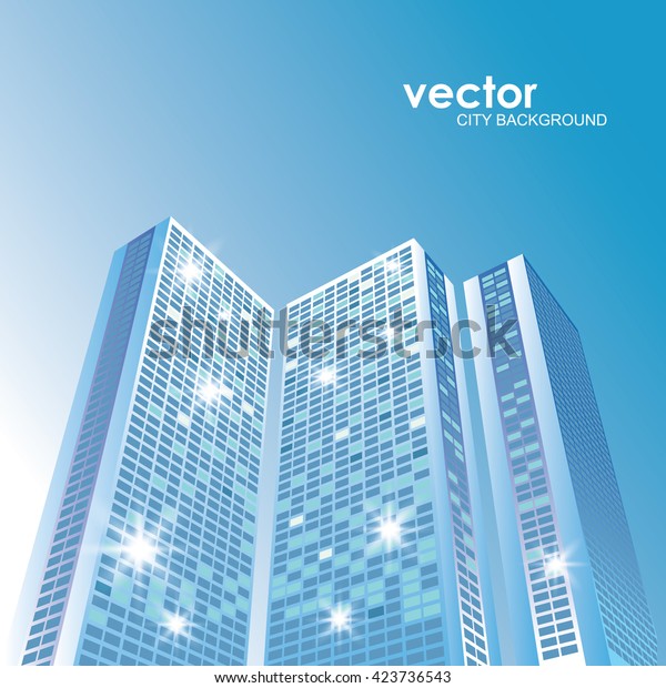 Architectural Landscape City Buildings Stock Vector (Royalty Free ...