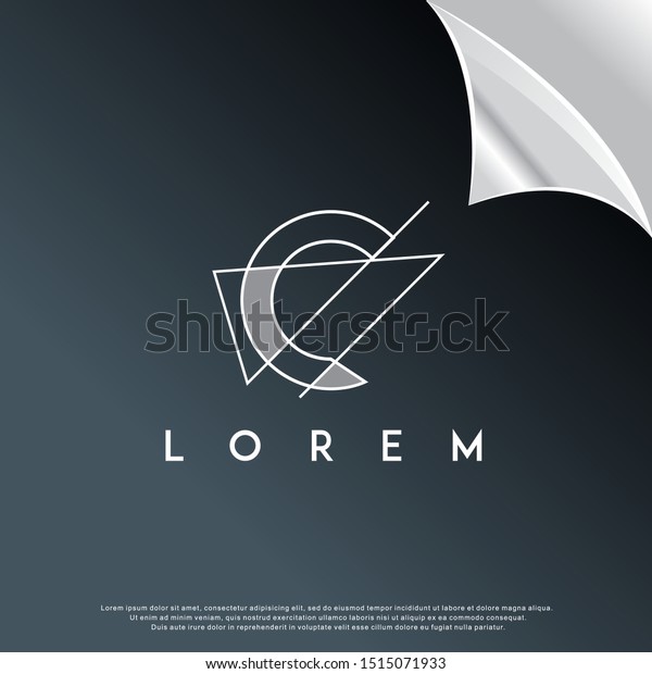 Architectural Letter C Icon Modern Template: เวกเตอร์สต็อก (ปลอดค่า ...