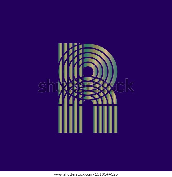 Architectural Letter R Made Five Repeated Stock Vector (Royalty Free ...