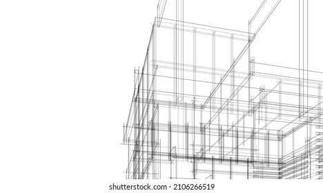 Architectural Sketch Building Stock Vector (Royalty Free) 2106266519 ...