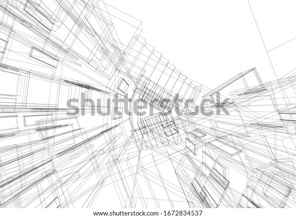 Architecture 3d Building Vector Illustration Stock Vector (Royalty Free ...