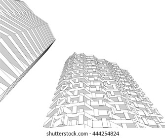 Architecture Abstract Framework Stock Vector (Royalty Free) 444254824 ...