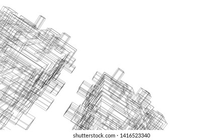 Architecture Building 3d Vector Illustration Stock Vector (Royalty Free ...