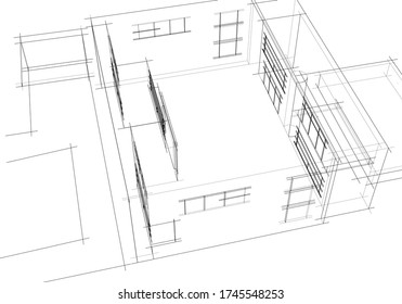 Architecture Building Vector Concept 3d Illustration Stock Vector ...