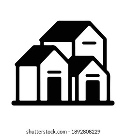 Architecture Buildings Icon Black Vector Graphics Stock Vector (Royalty ...