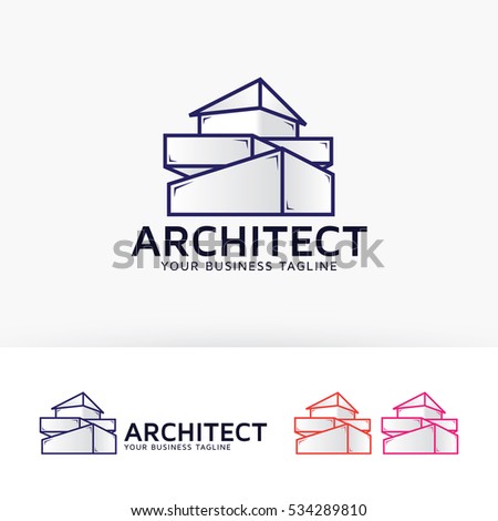 Architecture Company Construction Architect Vector Logo Stock Vector ...