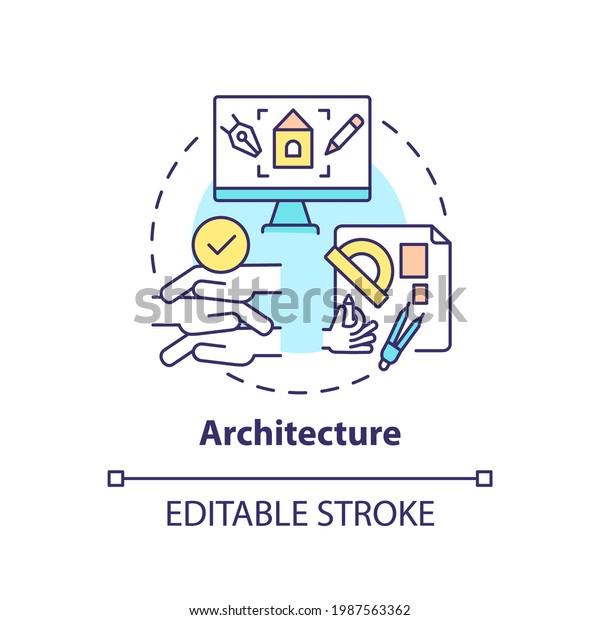 Architecture Concept Icon Codesign Application Field Stock Vector ...