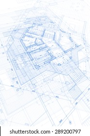 House Plan Architecture Blueprint Bitmap Copy Stock Illustration ...