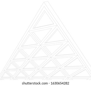 3d Frame Pyramid Conception Architecture Design Stock Illustration ...