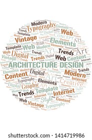 Architecture Design Word Cloud Wordcloud Made: vector de stock (libre ...