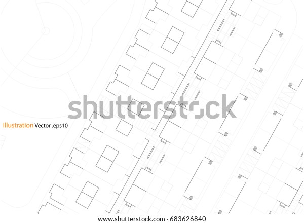 Architecture Drawing Planning Background Stock Vector (Royalty Free ...