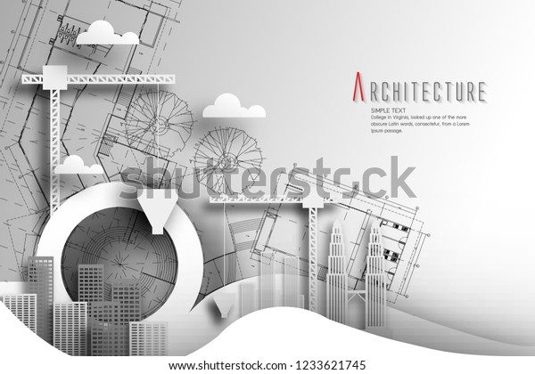 Architecture of eco and world environment day with Blueprint background ...