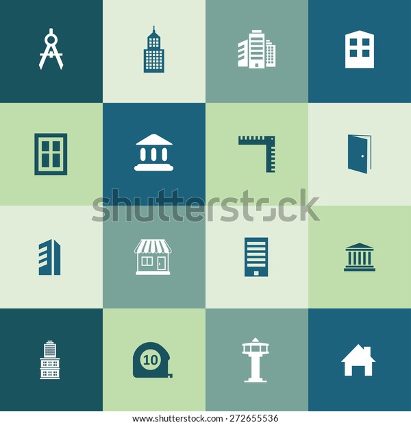 Architecture Icons Universal Set Web Mobile Stock Vector (Royalty Free ...