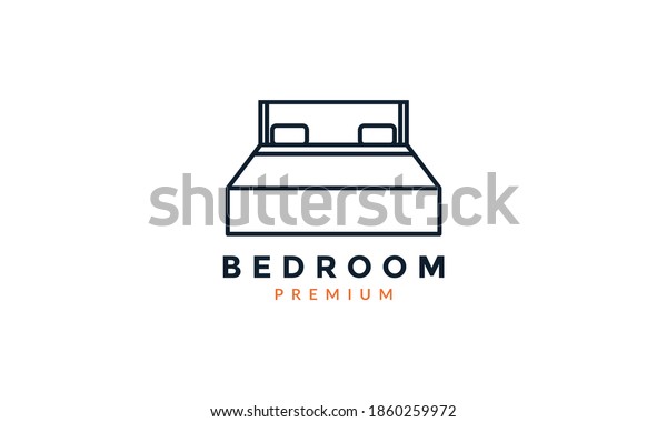 Architecture Interior Line Bed Logo Vector Stock Vector (Royalty Free ...