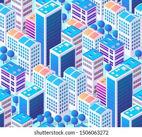 Architecture Vector Illustration City Seamless Repeating Stock Vector ...