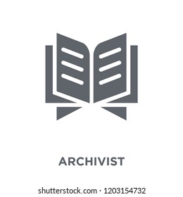 Archivist Icon Archivist Design Concept Museum Stock Vector (Royalty ...