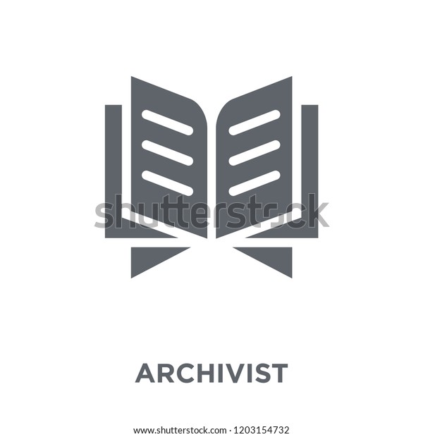 Archivist Icon Archivist Design Concept Museum Stock Vector (Royalty ...