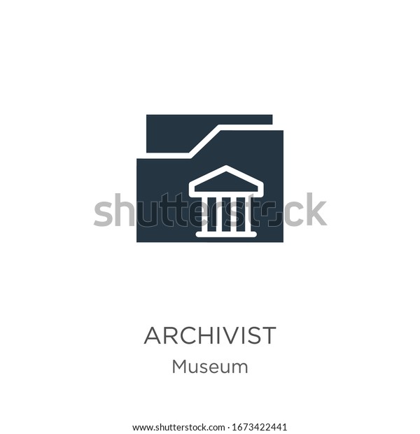 Archivist Icon Vector Trendy Flat Archivist Stock Vector (Royalty Free ...