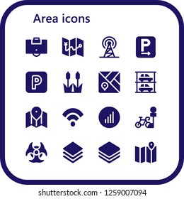 Area Icon Set 16 Filled Area Stock Vector (Royalty Free) 1259007094