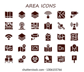Area Icon Set 30 Filled Area Stock Vector (Royalty Free) 1306155766
