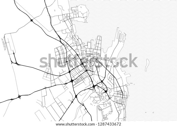Area Map Dammam City Saudi Arabia Stock Vector (Royalty Free) 1287433672