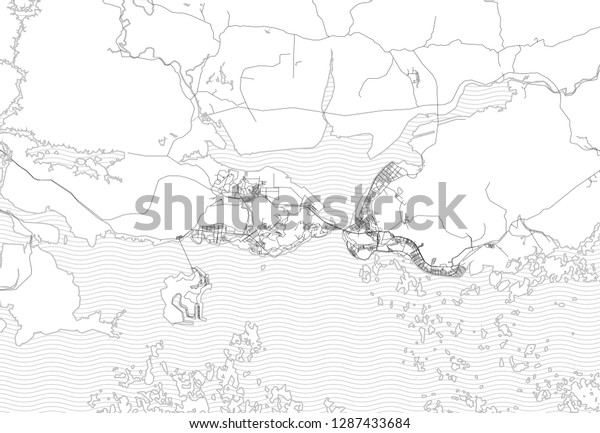 Area Map Ha Long Vietnam This Stock Vector (Royalty Free) 1287433684 ...