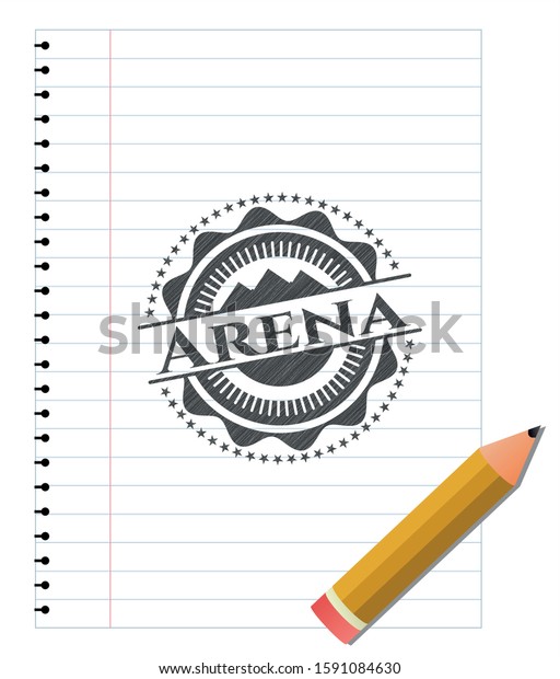 Arena Drawn Pencil Strokes Vector Illustration Stock Vector (Royalty ...