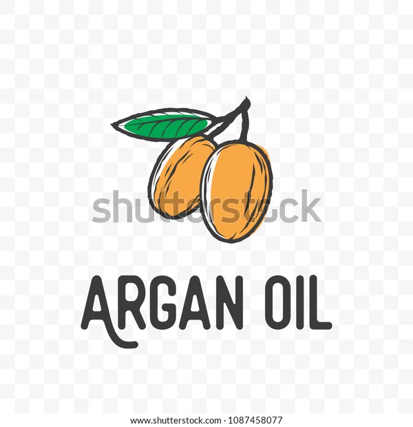 Argan Oil Logo Vector Sketch Seed Stock Vector (Royalty Free ...
