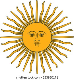 Argentina Card Poster Vector Illustration Sun: เวกเตอร์สต็อก (ปลอดค่า ...