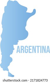 Argentina Blue Gradient Map Isolated Stock Vector (Royalty Free ...