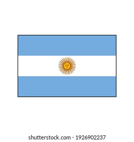 Argentina Country Flag Vector Rectangle Authentic Stock Vector (Royalty ...