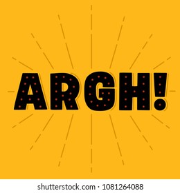 Argh Digitally Drawn Typography Graphic Stock Vector (Royalty Free ...