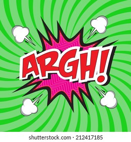 Argh Wording Comic Speech Bubble Pop Stock Vector (Royalty Free ...