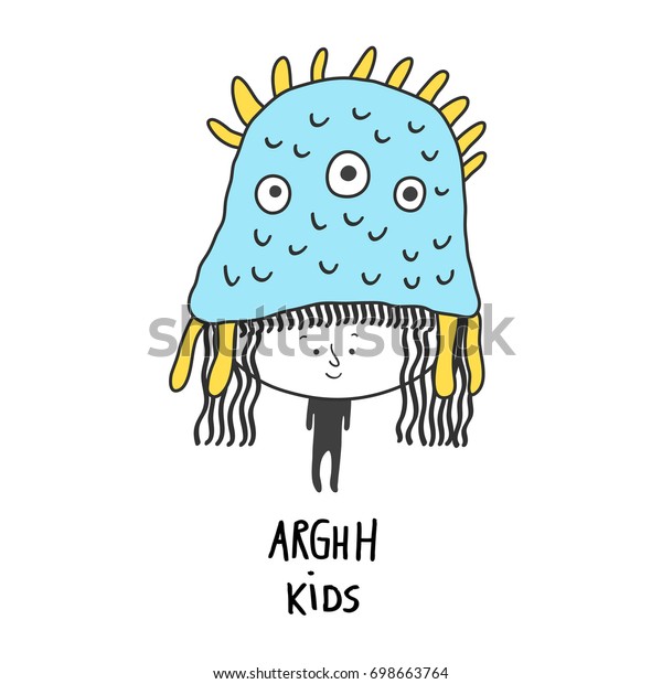 Arghh Kids Vector Illustration Character Design Stock Vector (Royalty ...