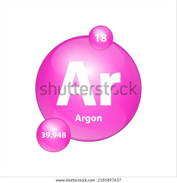 Argon Ar Icon Structure Chemical Element: เวกเตอร์สต็อก (ปลอดค่า ...