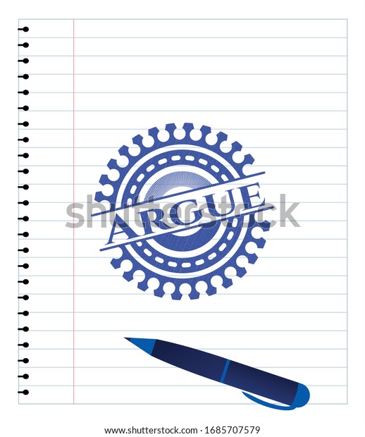 Argue Drawn Pen Blue Ink Vector Stock Vector (Royalty Free) 1685707579 ...
