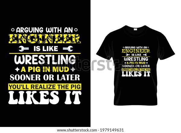 Arguing Engineer Like Wrestling Pig Mud Stock Vector (Royalty Free ...