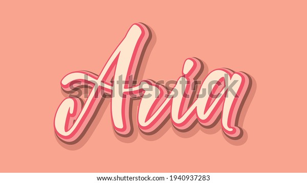 Aria Name Vector Retro Strawberry Chocolate: เวกเตอร์สต็อก (ปลอดค่า ...