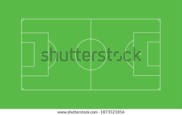 Arial View Soccer Pitch Stock Vector (Royalty Free) 1873521856 ...
