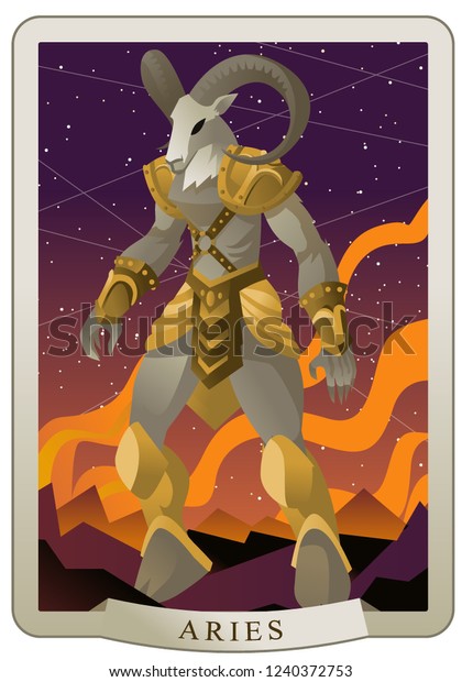 Aries Zodiac Creature Stock Vector (Royalty Free) 1240372753 | Shutterstock