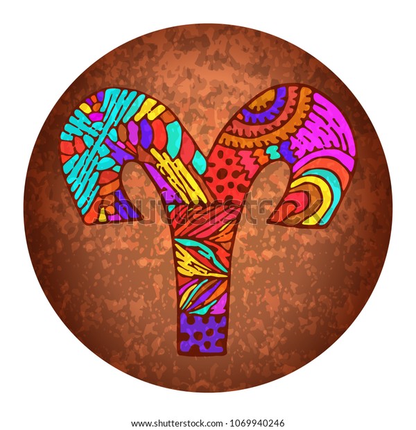 Aries Zodiac Sign Constellation Zentangle Zodiac Symbol Aries