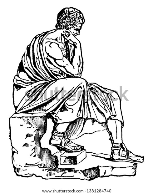 Aristotle 384322 Bce He Ancient Greek Stock Vector (Royalty Free ...