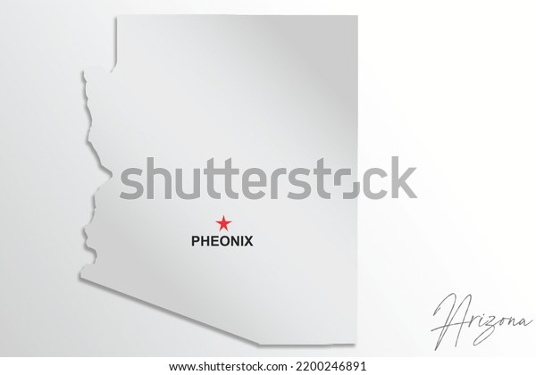 Arizona Map Isolated On White Background Stock Vector (Royalty Free ...
