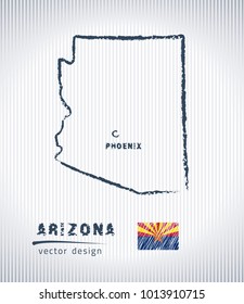 Arizona National Vector Drawing Map On Stock Vector (Royalty Free ...